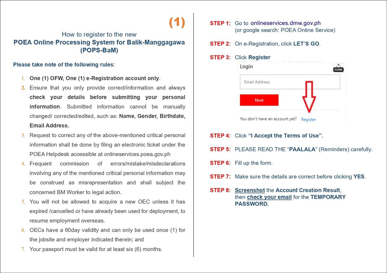 POEA E Registration Portal Login Guide To DMW Online Services 2023 